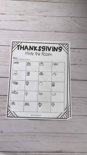 Thanksgiving Math/Counting Activity Write the Room|Numbers, Tallies ...