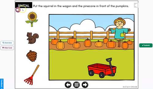 Fall Basic Concepts & Following Directions Speech Therapy BOOM CARDS ...