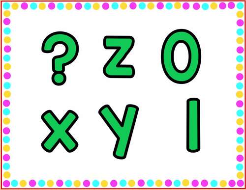 Printable Green Colorful Bulletin Board Letters, Large Alphabet Letters ...