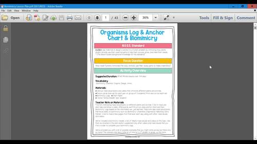 Biomimicry Lesson & Engineering STEM Challenge NGSS Grade 1 Standard 1 ...