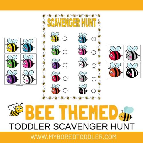 TODDLER BEE THEMED PRINTABLE BUNDLE - CENTERS, SCIENCE MATH ALPHABET
