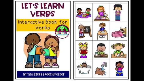 Verbs Interactive Adapted Book for Little Learners by Tiny Steps Speech ...