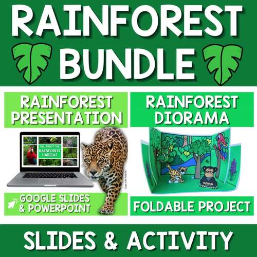 Rainforest Habitat No Prep Bundle | PowerPoint Google Slides & Diorama ...