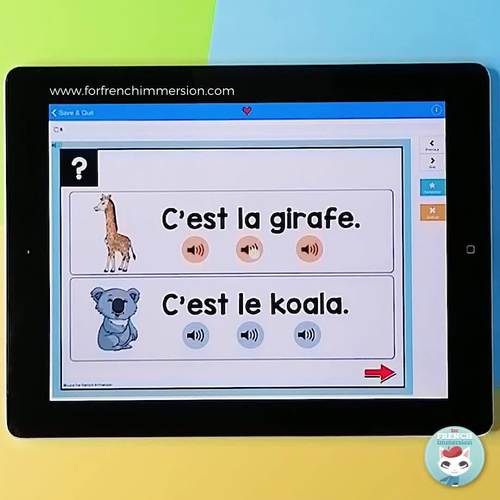 French Reader Activity Book 02 LEVEL A: Zoo Animals | French Boom Cards
