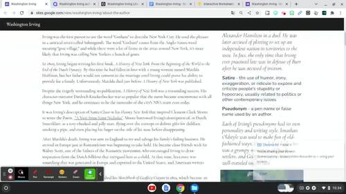 Washington Irving Bio/Author Profile Study-His Biography & Historical ...
