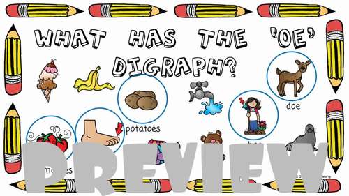 Vowel Digraph OE Worksheets, game and PPT Slides by Miss YCWang | TPT