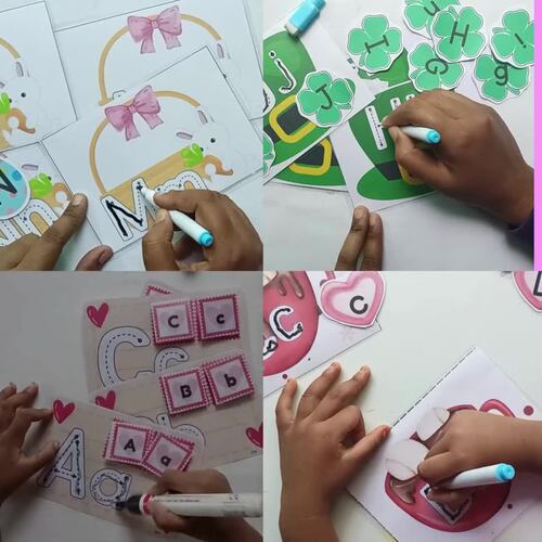 Letter Tracing Cards Bundle, Preschool Alphabet Tracing, Holidays ...