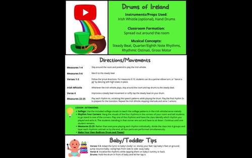 Drums of Ireland - A St. Patricks Day Drum Activity | Steady Beat | Rhythm