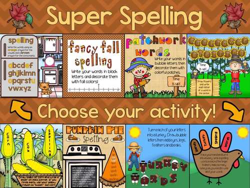 Editable Thanksgiving Spelling Notebook by The Primary Techie | TPT