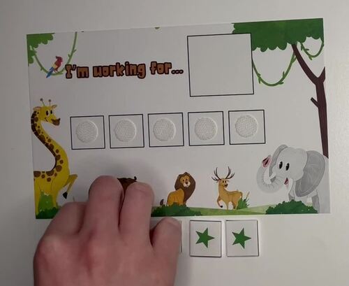 Jungle token board, token board, girl token board, boy token board, aba ...