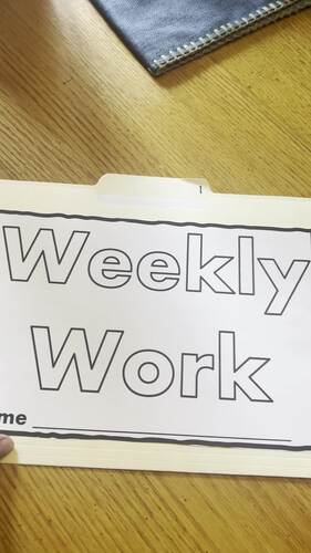 Weekly Work School to Home Communication Folder by Lucy Blue Learning