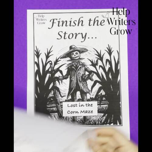 Finish the Story - Fall Writing Idea - Lost in the Corn Maze | TPT