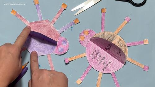 3D Spider Math Halloween Craft | 5th Grade Decimals Activities ...