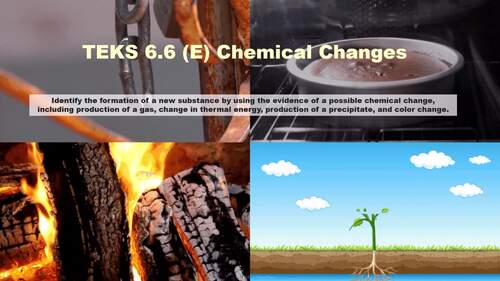 TEKS 6.6 (E) Chemical Changes by RITZ EDUCATION | TPT