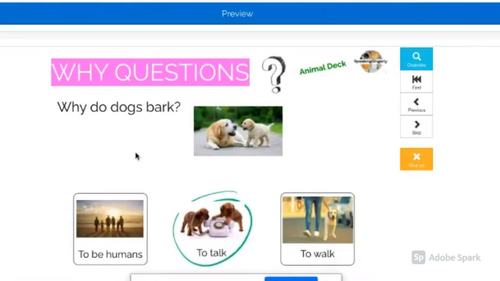 Boom Cards: Why Questions - Animals by SpeakingGingerly | TPT