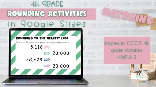 4th Grade Rounding Activities in Google Slides | Matching | TPT