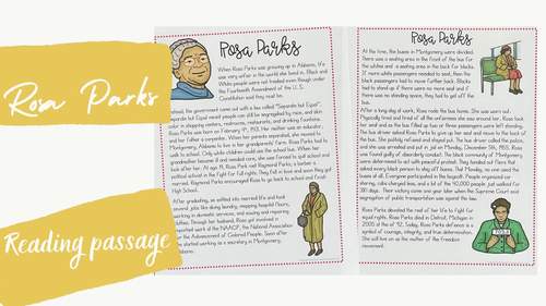 Rosa Parks Black History Month Reading Biography & Activities | TPT