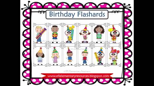 Birthday Theme for Elementary ELL by HOLISTIC English Resources by ROSA ...