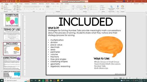Digital Daily Number Talks Slides Strategies for Solving Spiral Review 3-5