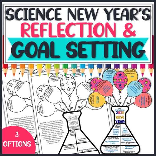 Science New Year Reflection and Goal Setting Activity | Craft for ...