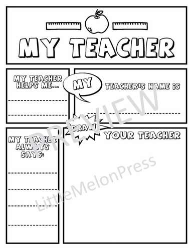 End of the Year Memory Book for First Grade (1st Grade), Fun Coloring ...