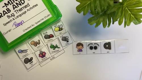 Bug Themed Push-in Articulation & Language Activities for Speech Therapy