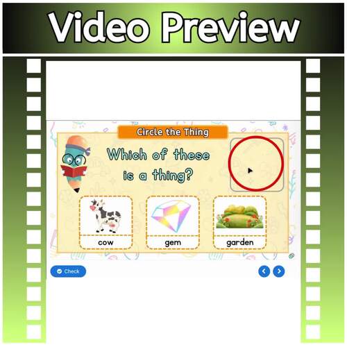 Find and Circle: Naming Word Types (Place, Animals and Things) | TPT