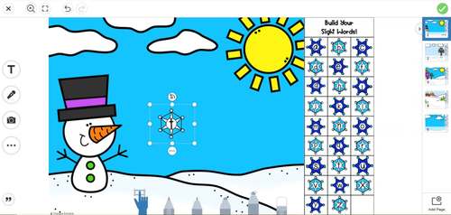 Seesaw Word Work- Building Sight Words: Winter Themed by Created by Chelsea