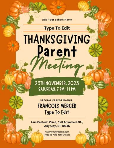 Fall Festival & Parent Engagement Flyers (4)- Ready to Edit - Fully ...