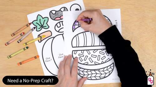 Build a Pumpkin Craft & No Prep Halloween Writing Activities for October