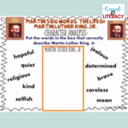 MARTIN'S BIG WORDS MLK LUTHER KING JR. SEESAW GOOGLE SLIDE FRIENDLY NO PREP