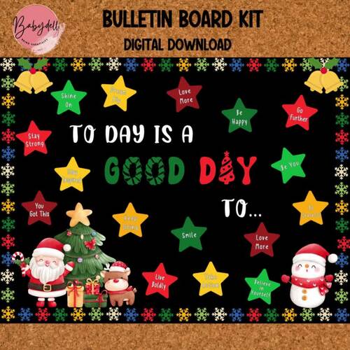 Motivational Bulletin Board Christmas Classroom Decor Back to School Theme