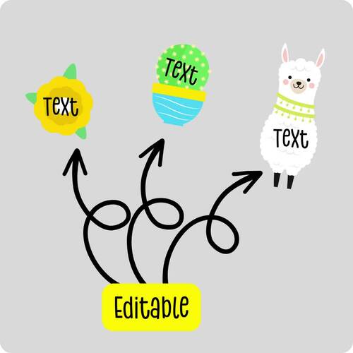 Llama Bulletin Board Kit, Summer Back to School, Door Decoration,Editable