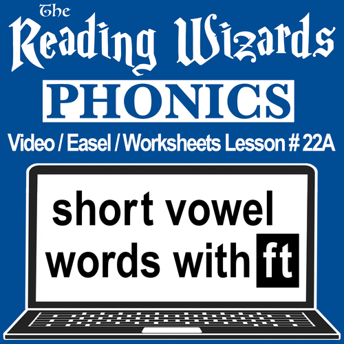 Phonics Consonant Blend FT - Video Worksheets Easel - Reading Wizards #22A