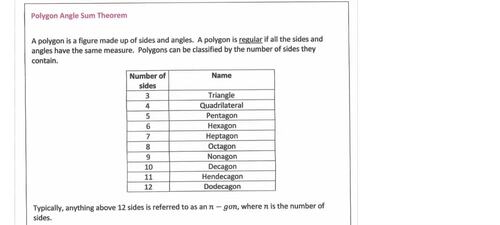 Polygon Angle Sum Theorem Video Lesson by Mathematics Made Easy | TPT