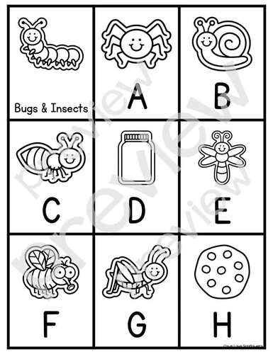 Bug and Insect Cookies - Uppercase Lowercase Alphabet Matching - ABC ...