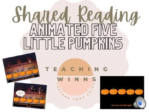 Five Little Pumpkins Animated Shared Reading by Teaching Winns | TpT