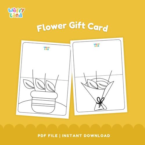 Flower Gift Card Craft - Mother’s Day & Spring Printable Activity for Kids
