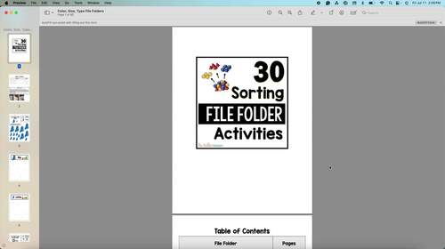 Color, Size, and Type Sorting File Folder Activity Mega Pack | TPT