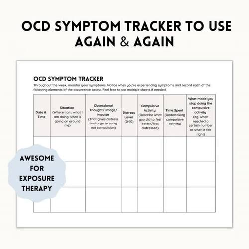 OCD Symptom Tracker | Help Students Combat Triggers & Anxiety! | TPT