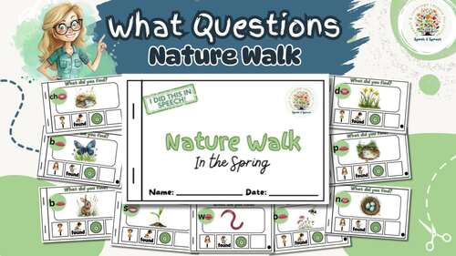 What Question Mini Book (Spring Nature Walk Sentence Frame: "I found a ...