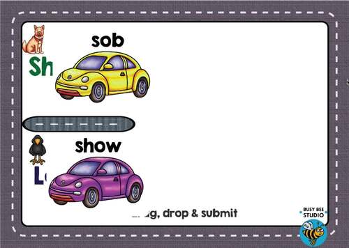 Short and Long Vowel O Sort | Boom Cards Parking Lot Game by Busy Bee ...