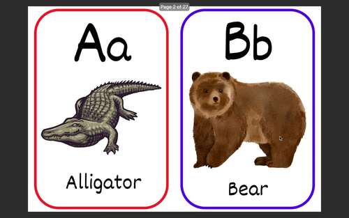ABC Flashcards: Animal Flashcards, Printable by Johnson Printables