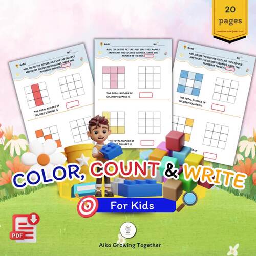Color, Count & Write – Calm Number Practice Activities for Early Learners