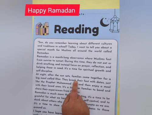 Reading Comprehension /Ramadan Informational Worksheet Islamic Holidays