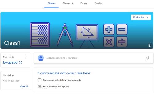 Animated Google Classroom Headers (Math Class) Banners - Distance Learning