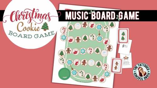 Christmas Music Note Board Game | Holiday Piano Game for Students
