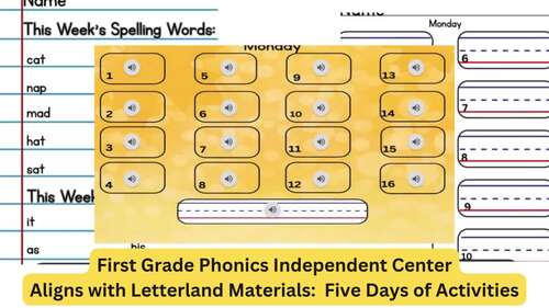 First Grade Units 1-4 Letterland Independent Centers | TPT