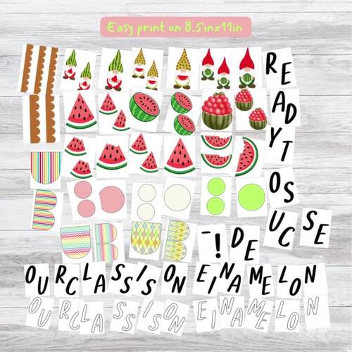 Our Class Is One In A Melon Summer Bulletin Board Classroom Decor Editable