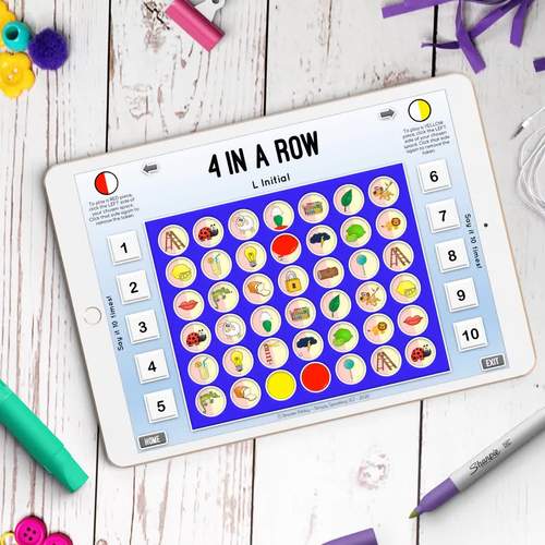 Digital 4 in a Row game for Speech and Articulation on iPad or in ...